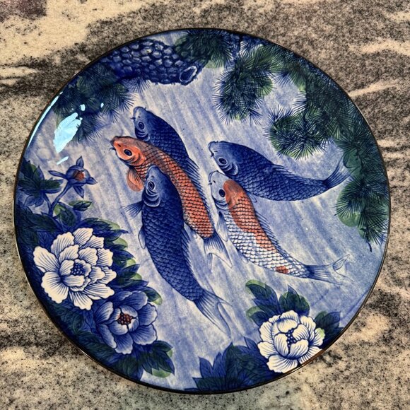 Tachikichi | Dining | Vintage Japanese Koi Fish Platter Make By ...